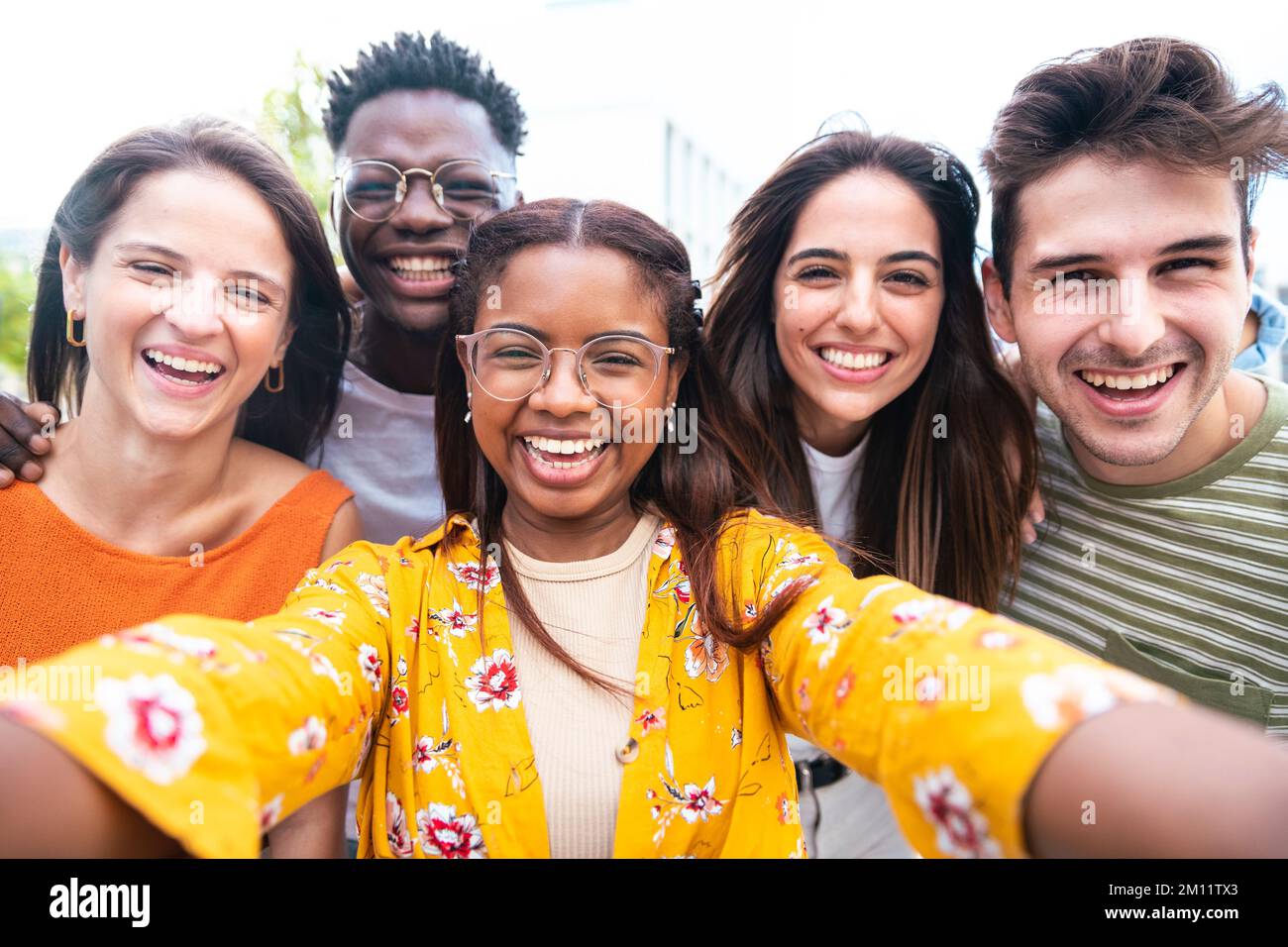 Multicultural teens party hi-res stock photography and images - Alamy