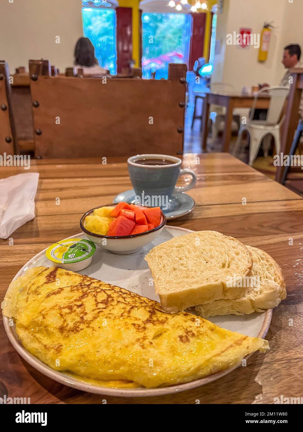 South America, Colombia, Departamento de Antioquia, Colombian Andes, Jericó, Breakfast at Café ...