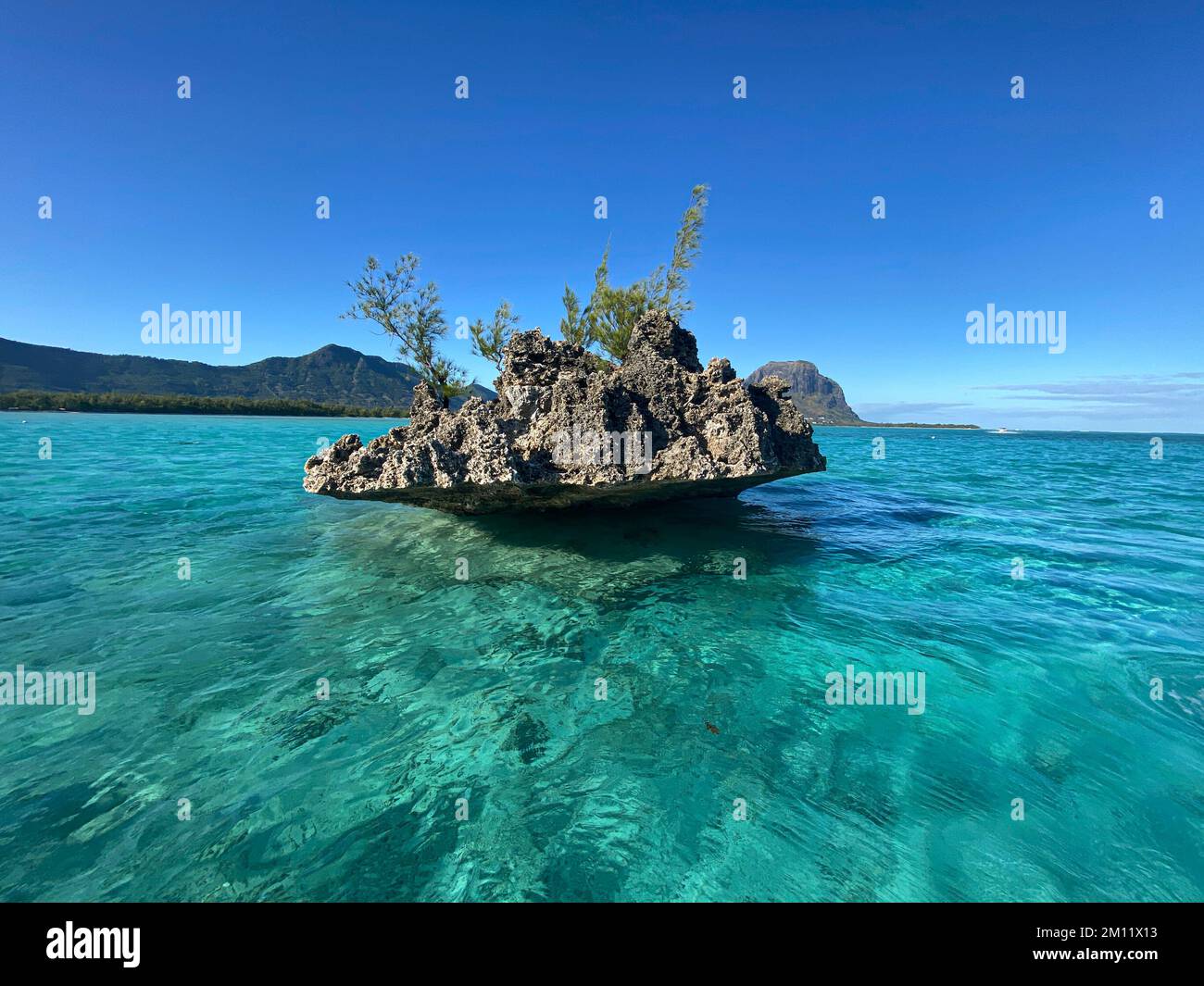 The Crystal rock is an isolated rock in the ocean of Mauritius Island ...