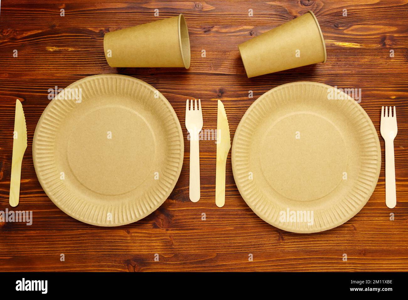 Eco friendly tableware, kraft paper food packaging and paper cups for ...