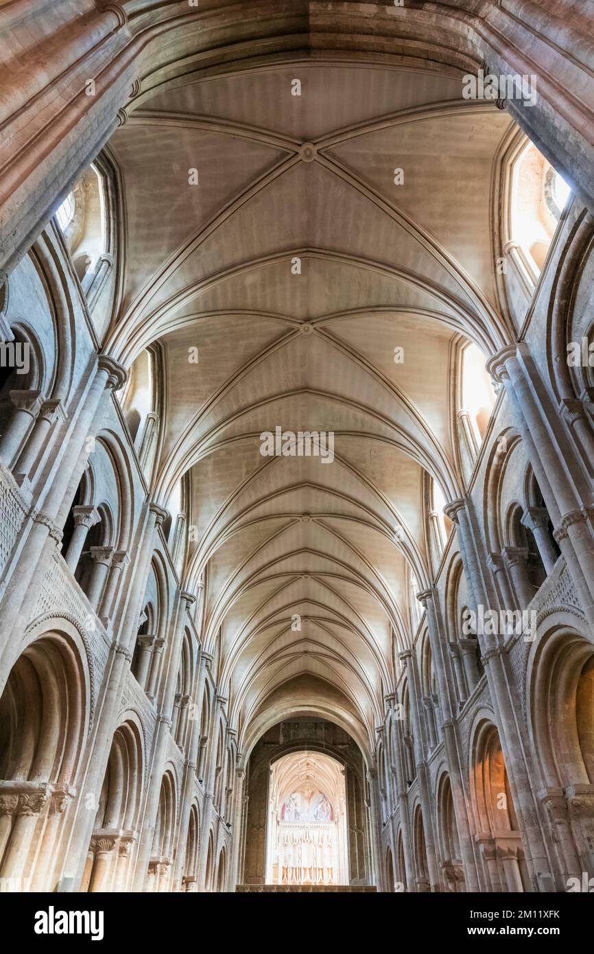England, Dorset, Christchurch, Christchurch Priory, Interior View Stock ...