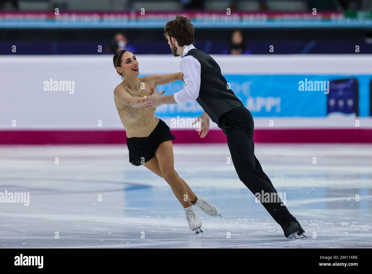 Sara Conti and Niccolo Macii of Italy competes during DAY1 - PAIRS S.P ...