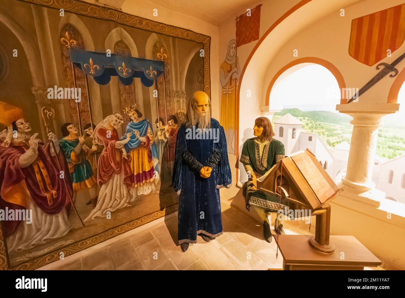 Tableau depicting scene from the history of st paul de vence hi-res ...