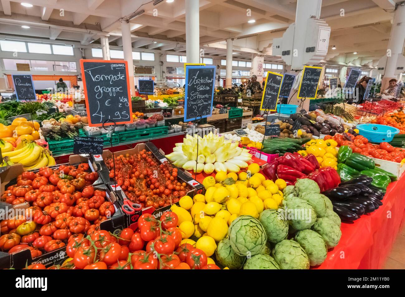 France, French Riviera, Cote d'Azur, Cannes, Forville Market, Market ...