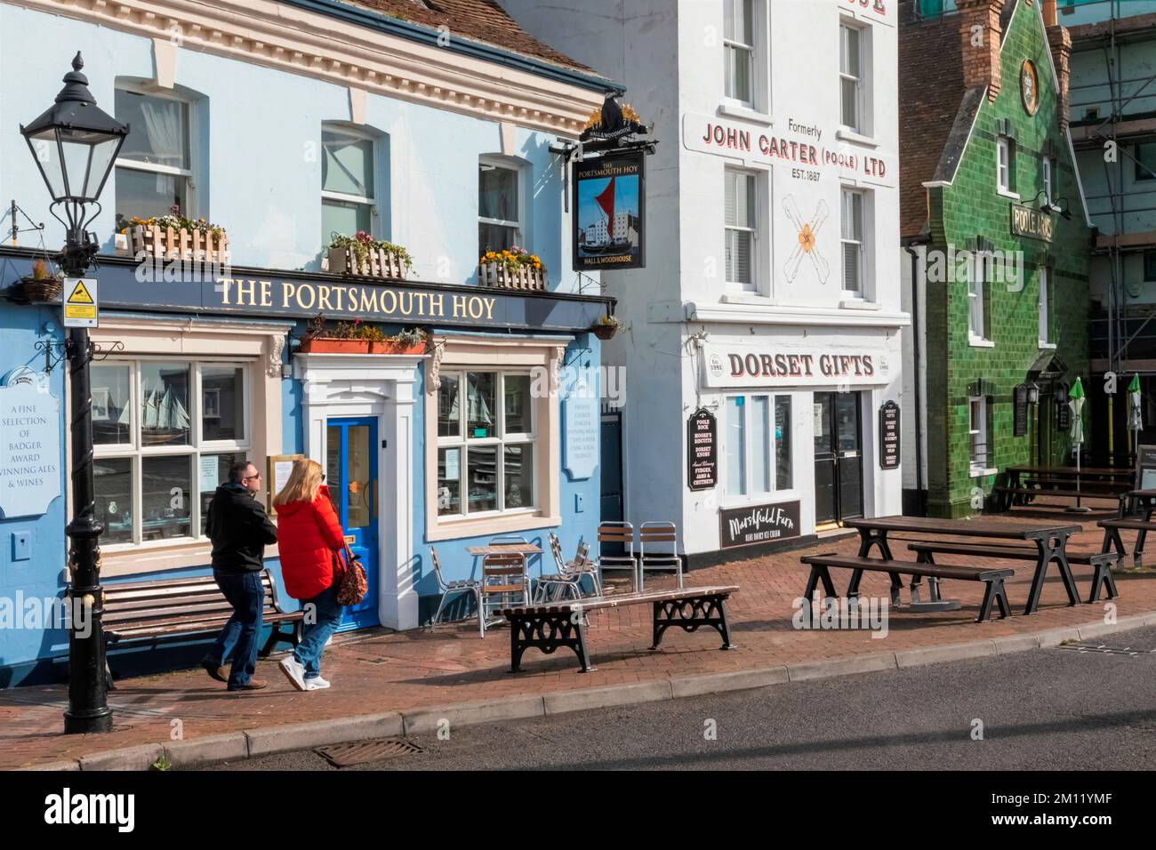 England, Dorset, Poole, Poole Harbour, The Portsmouth Hoy Quayside Pub ...