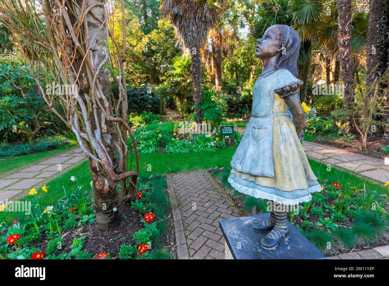England, Dorset, Abbotsbury, The Subtropical Gardens, Statue of Alice ...