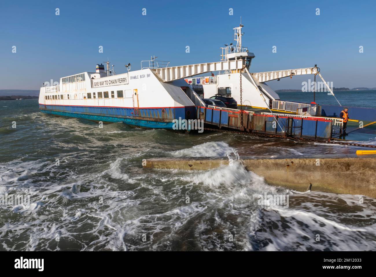 England, Dorset, Bournemouth, The Sandbanks to Shell Bay Chain Ferry ...