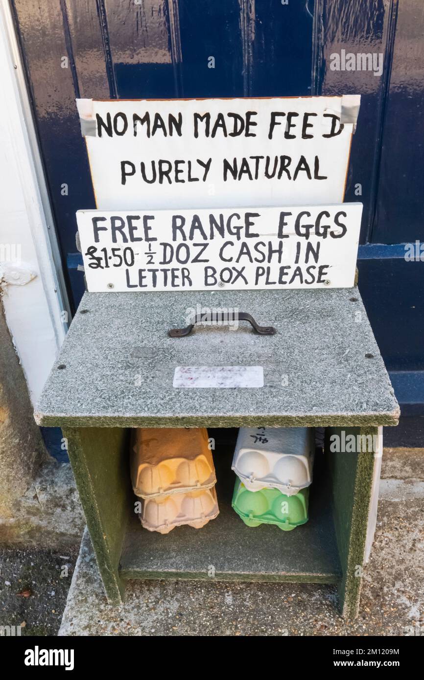 England, Dorset, Abbotsbury, Honesty Box Free Range Eggs for Sale and ...