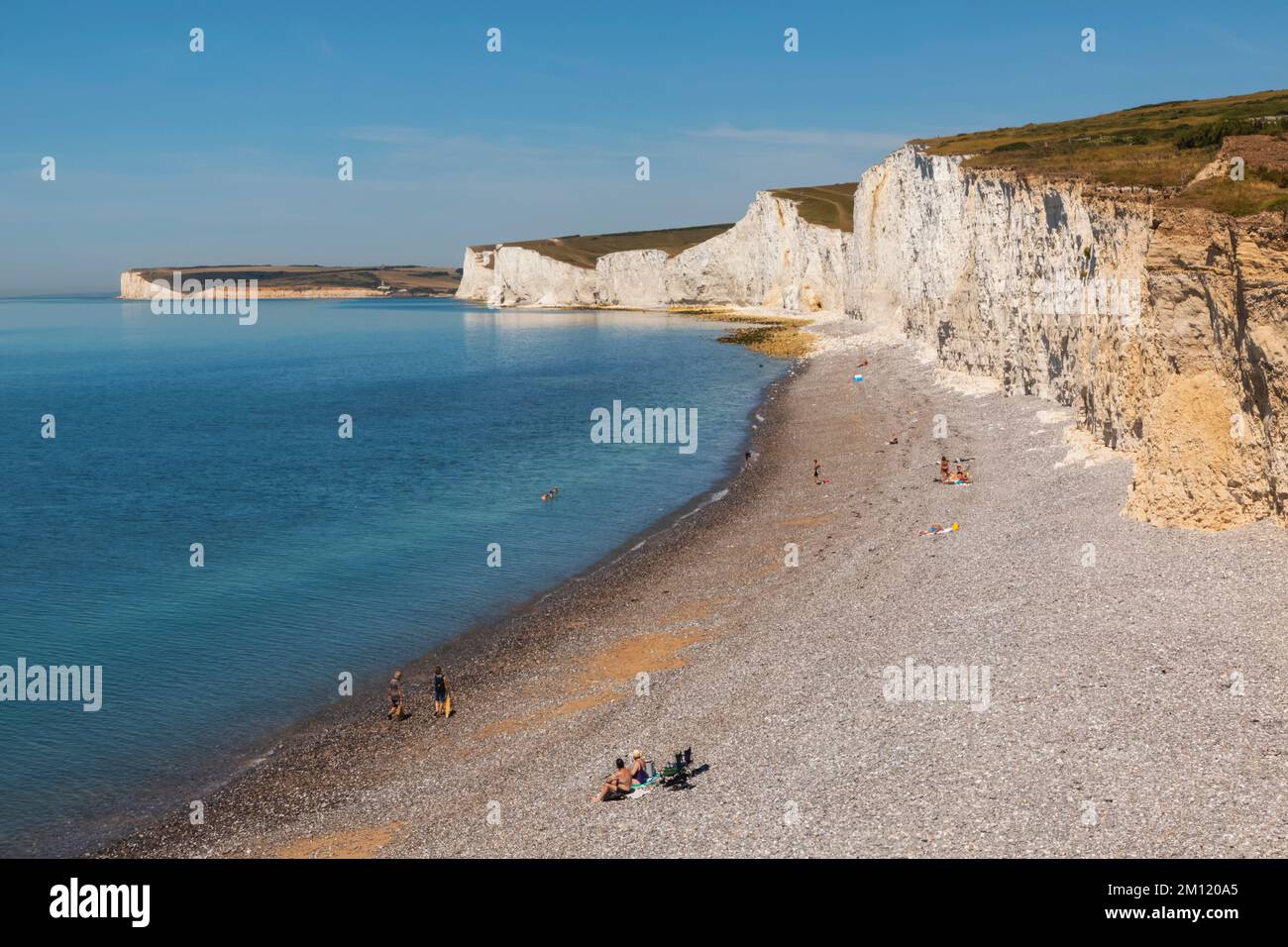 England, East Sussex, Eastbourne, The Seven Sisters Cliffs, The Birling ...