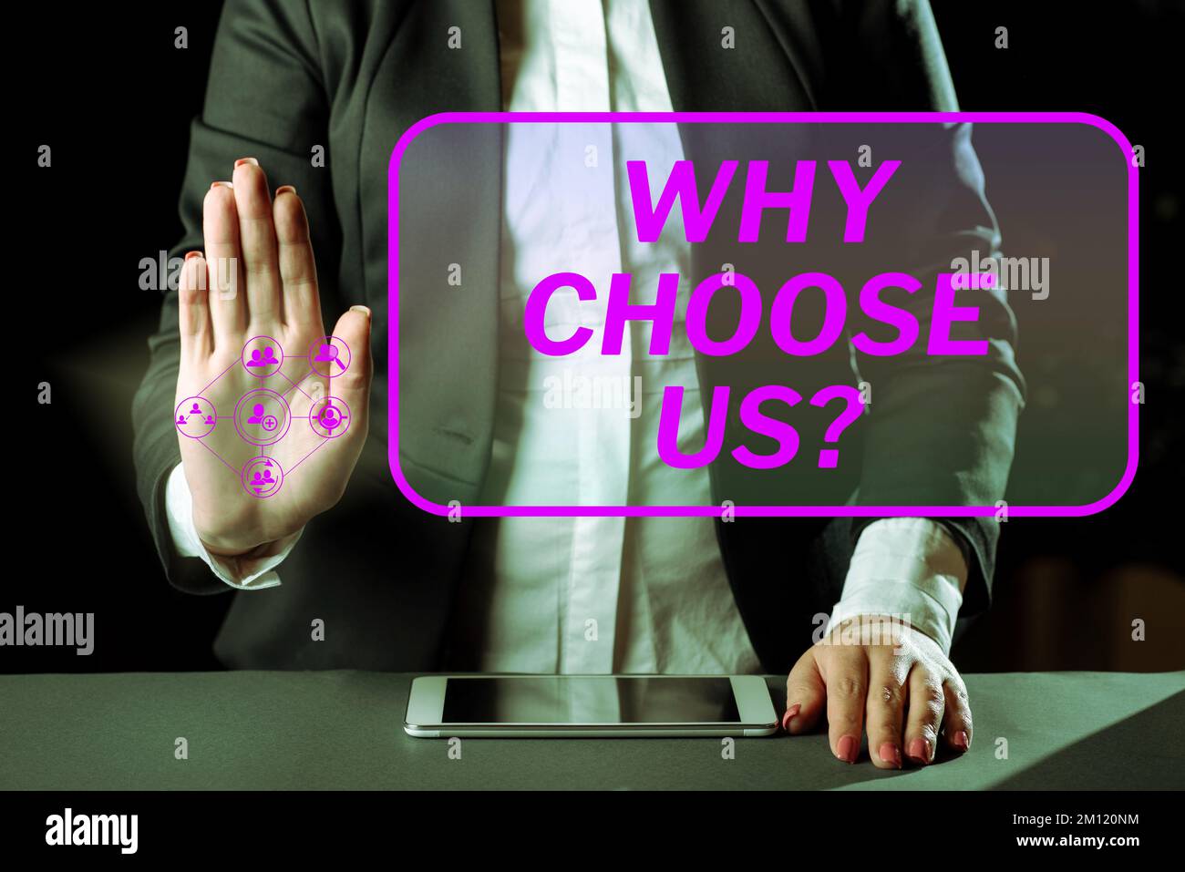 Conceptual display Why Choose Us. Concept meaning Reasons for choosing ...