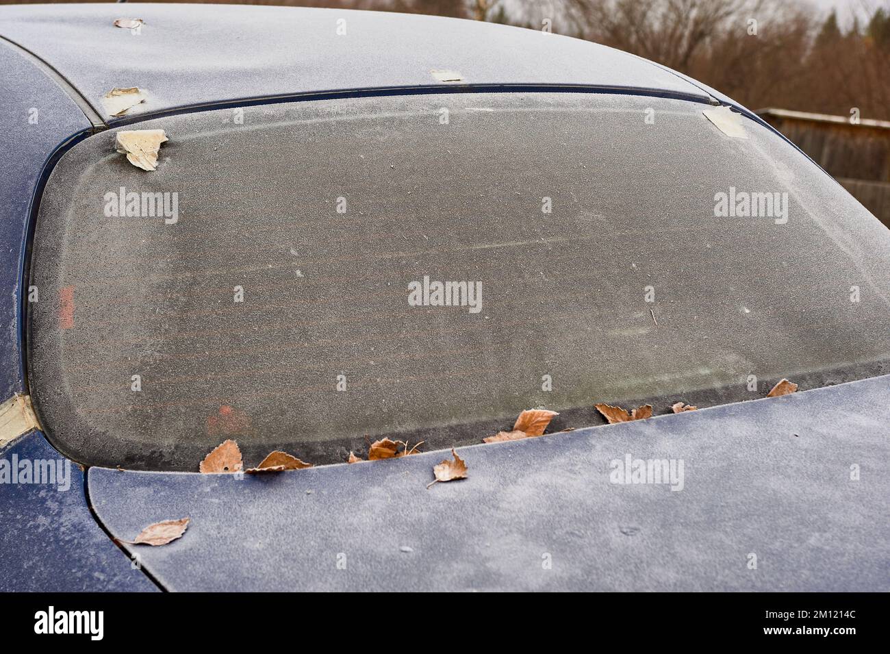 frozen windshield of a passenger car in winter Stock Photo - Alamy