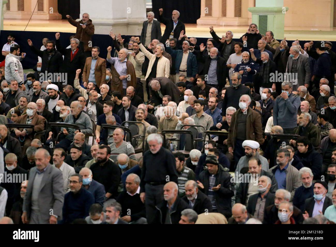 Tehran, Tehran, Iran. 9th Dec, 2022. Worshippers pray during the weekly ...