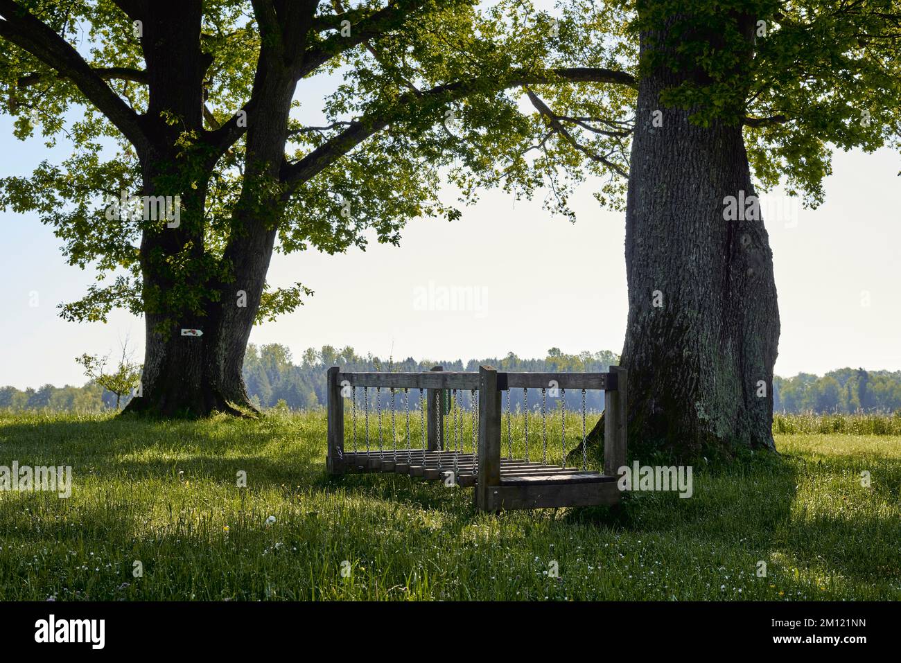 Barefoot walking beam bridge in half profile hi-res stock photography ...