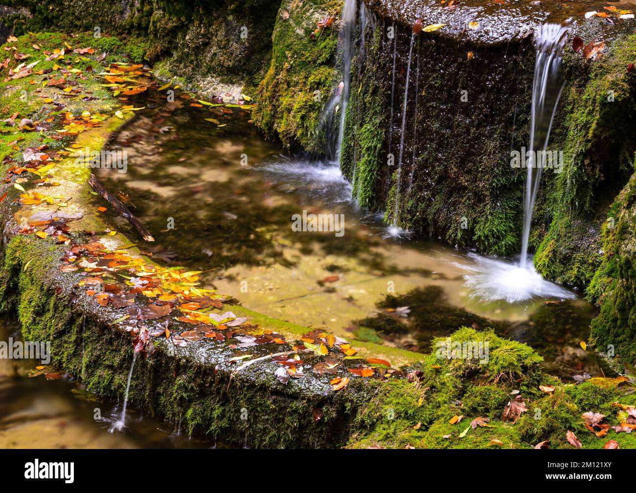 Sophienquelle, baroque spring complex in Grünsberg, Altdorf, Middle ...