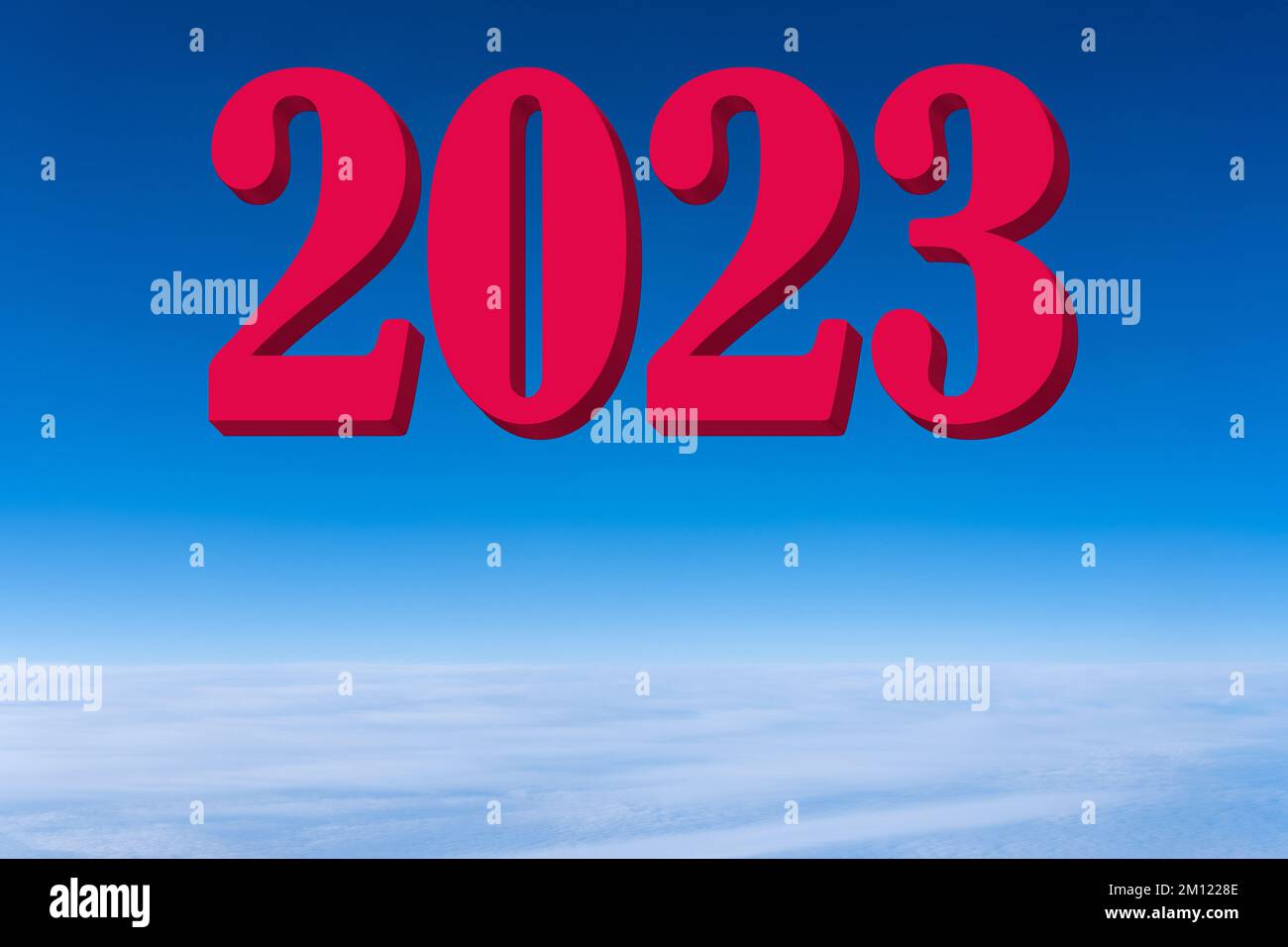 Calendar 2023. Date of the New Year 2023 color Via Magenta, pink on the ...