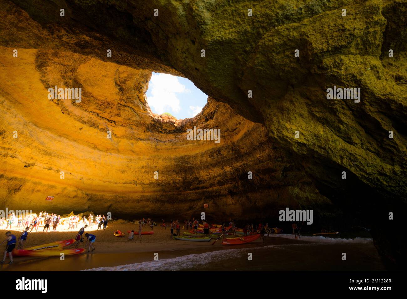 Benagil, the most famous cave of the Algarve, Faro district, Portugal ...