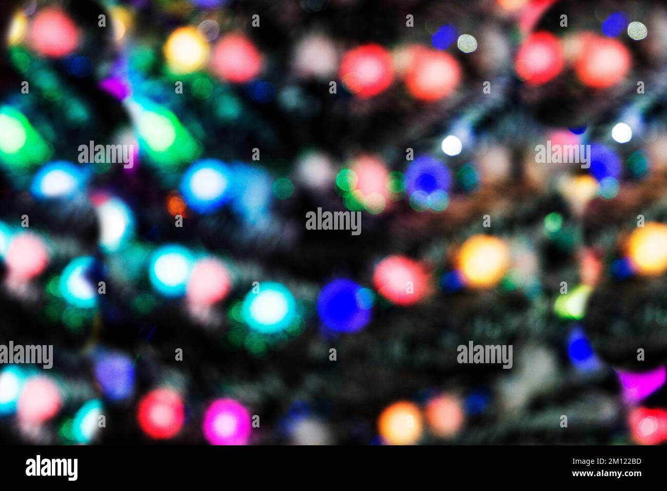 christmas background, image blur colorful bokeh defocused lights ...
