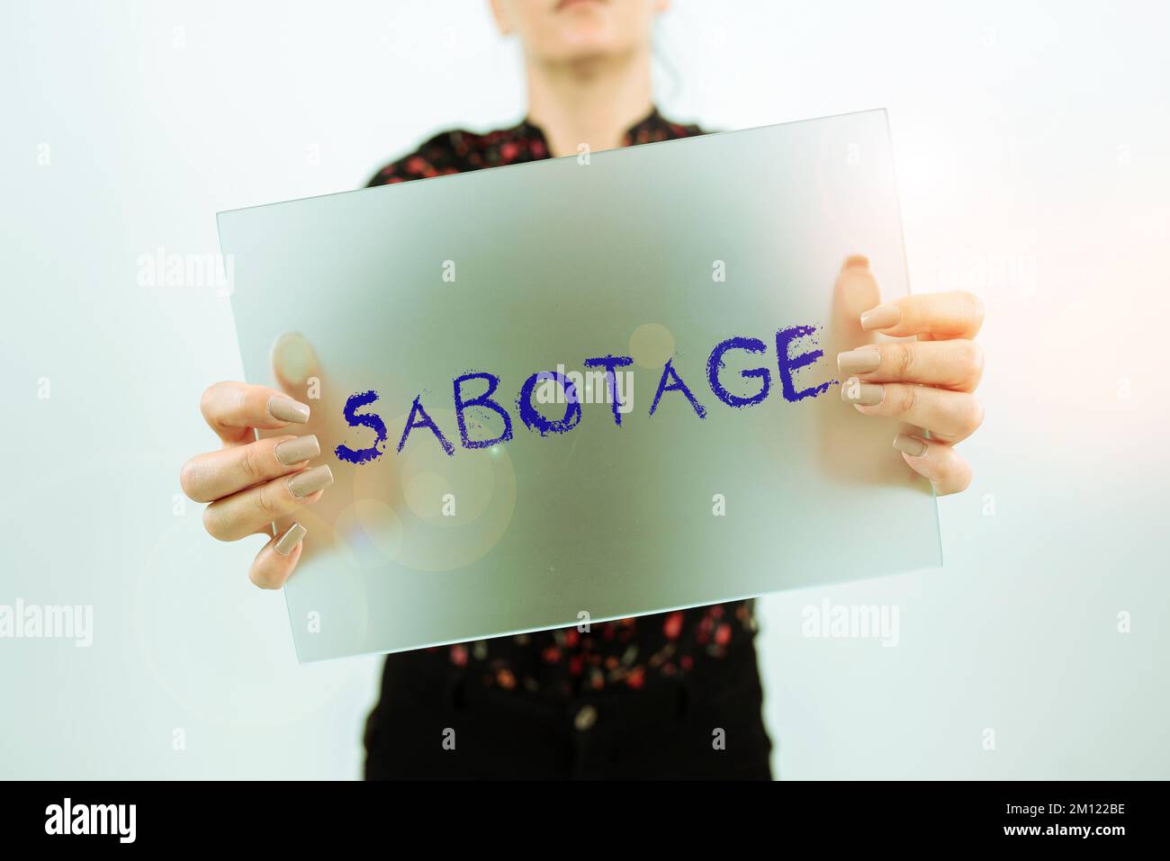 Text showing inspiration Sabotage. Word for destruction of an employer ...
