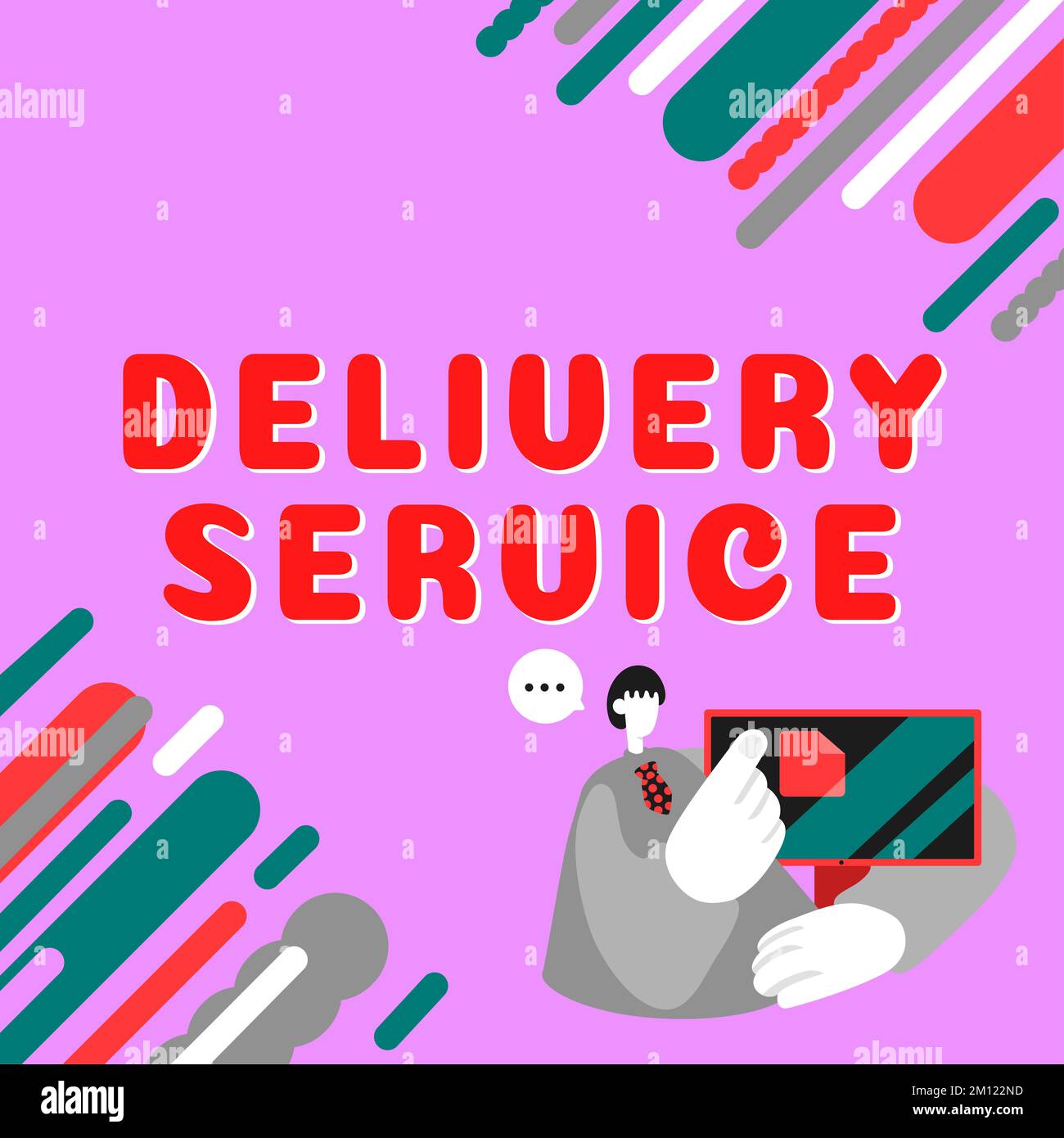 Conceptual caption Delivery Service. Business overview the act of ...