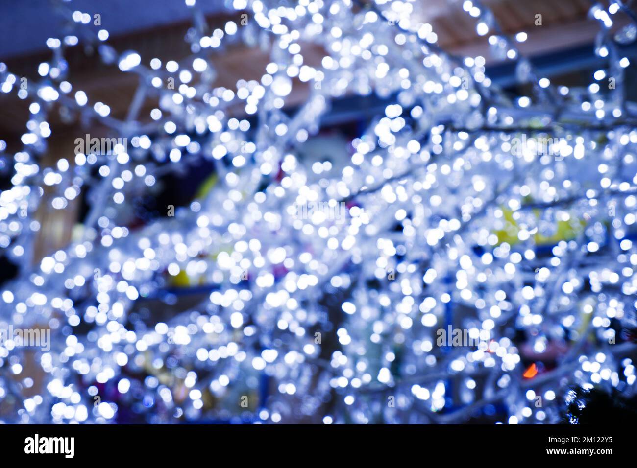 Abstract christmas background with christmas tree with decorations ...