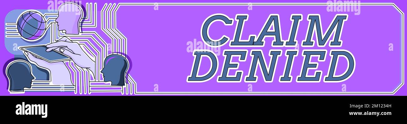 Inspiration showing sign Claim Denied. Internet Concept Requested ...