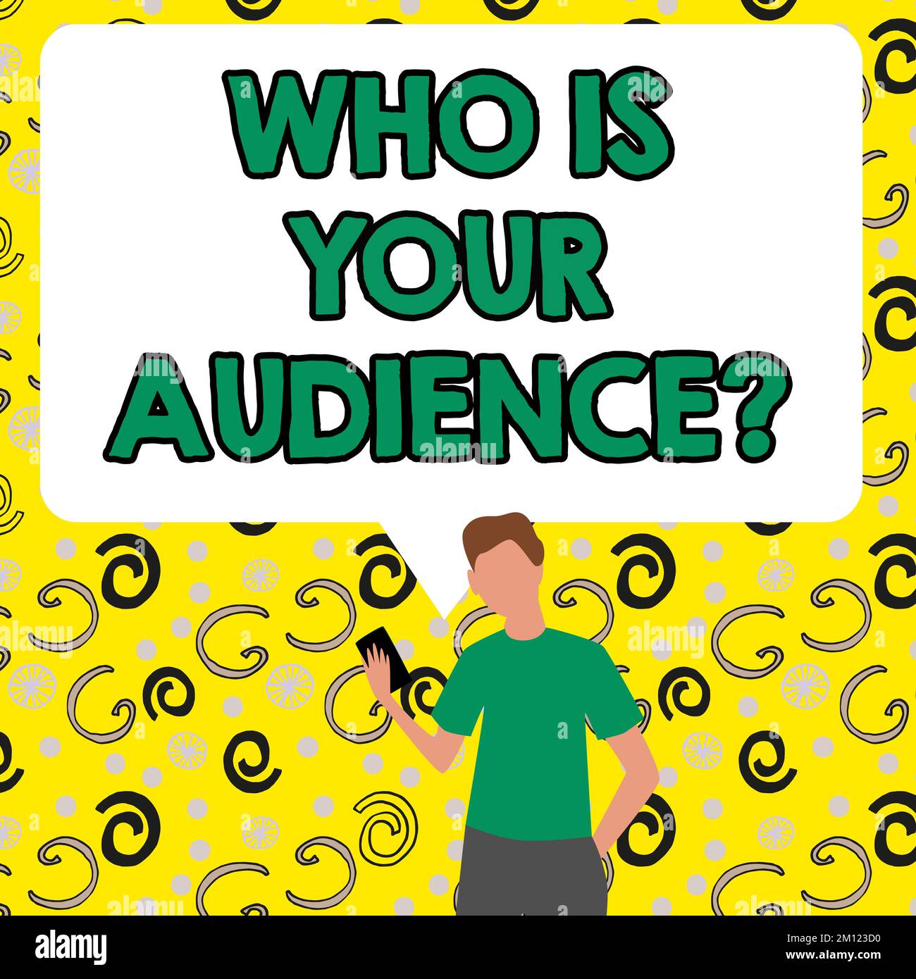 Sign displaying Who Is Your Audience. Business showcase who is watching ...