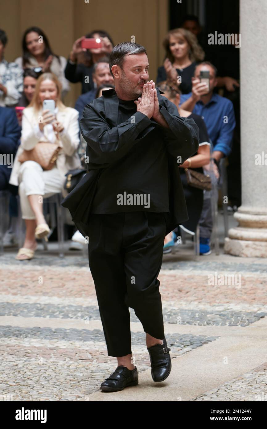 MILAN, ITALY - SEPTEMBER 21, 2022: Fashion designer Daniele Calcaterra ...