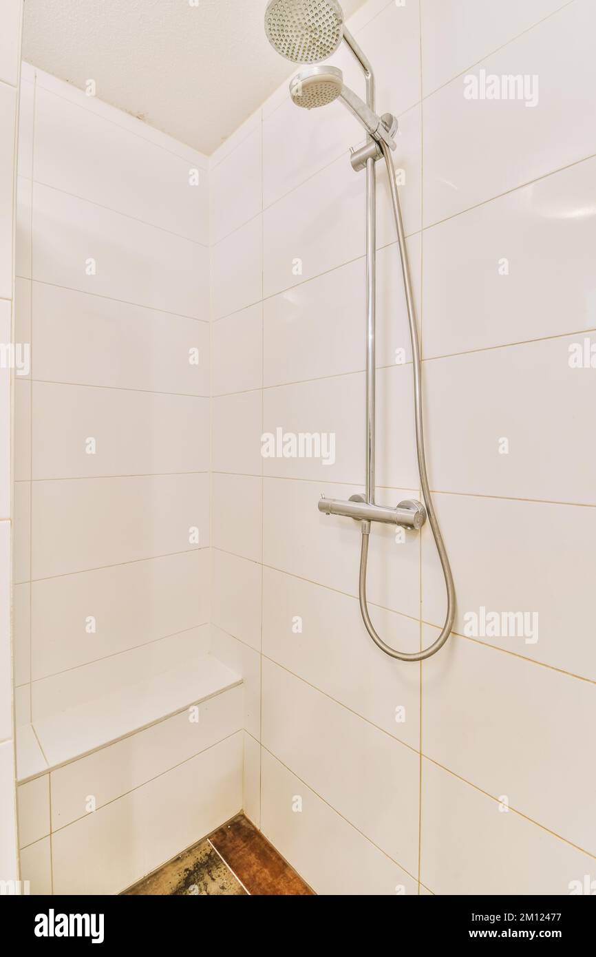 White tiles texture white bathroom hi-res stock photography and images ...