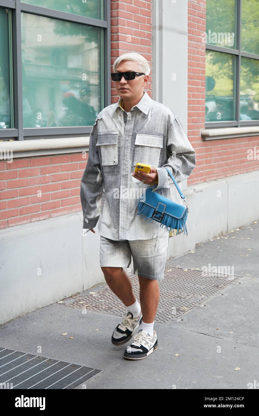 MILAN, ITALY - SEPTEMBER 21, 2022: Bryan Boy before Fendi fashion show ...