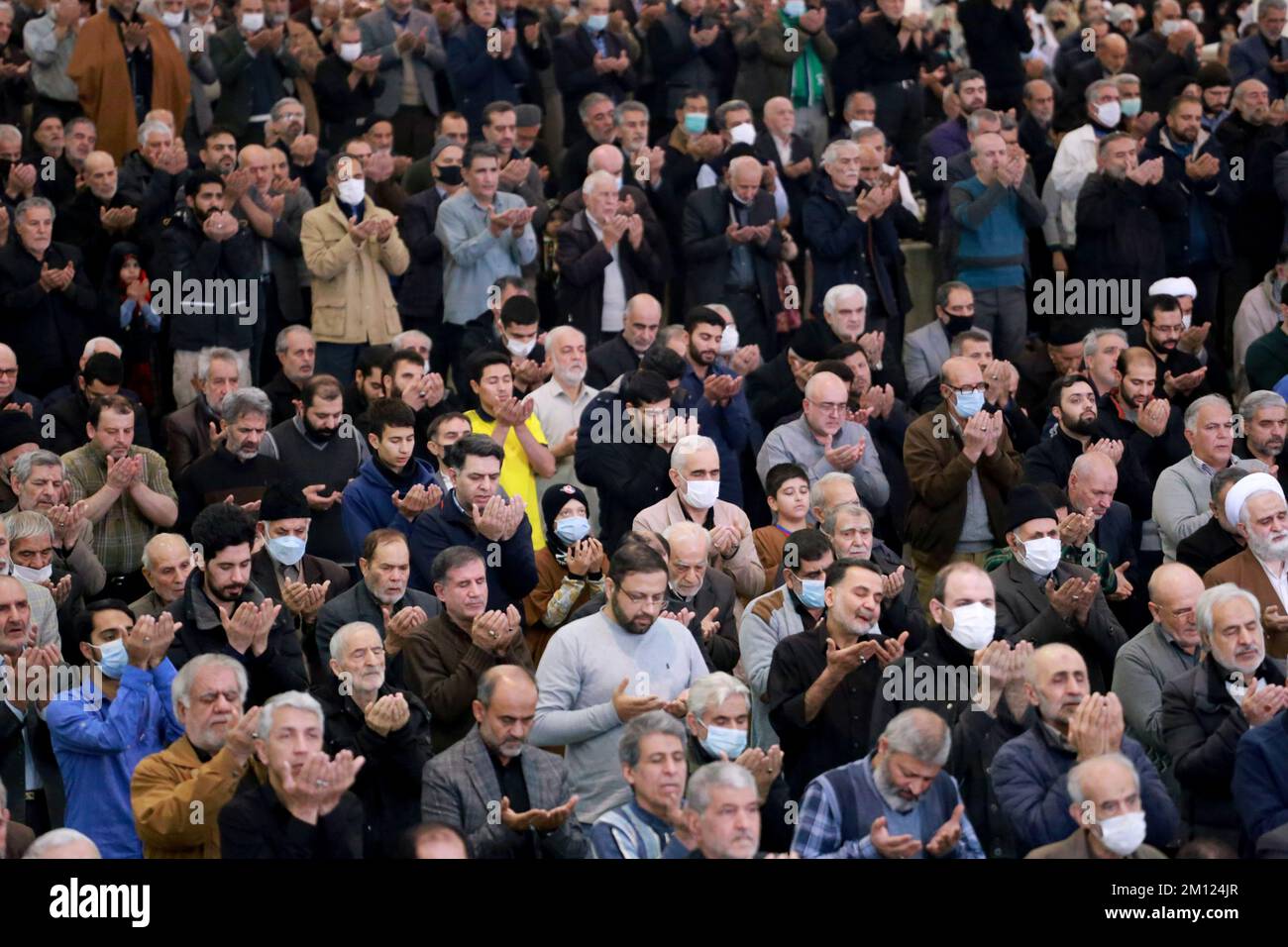 Tehran, Tehran, Iran. 9th Dec, 2022. Worshippers pray during the weekly ...