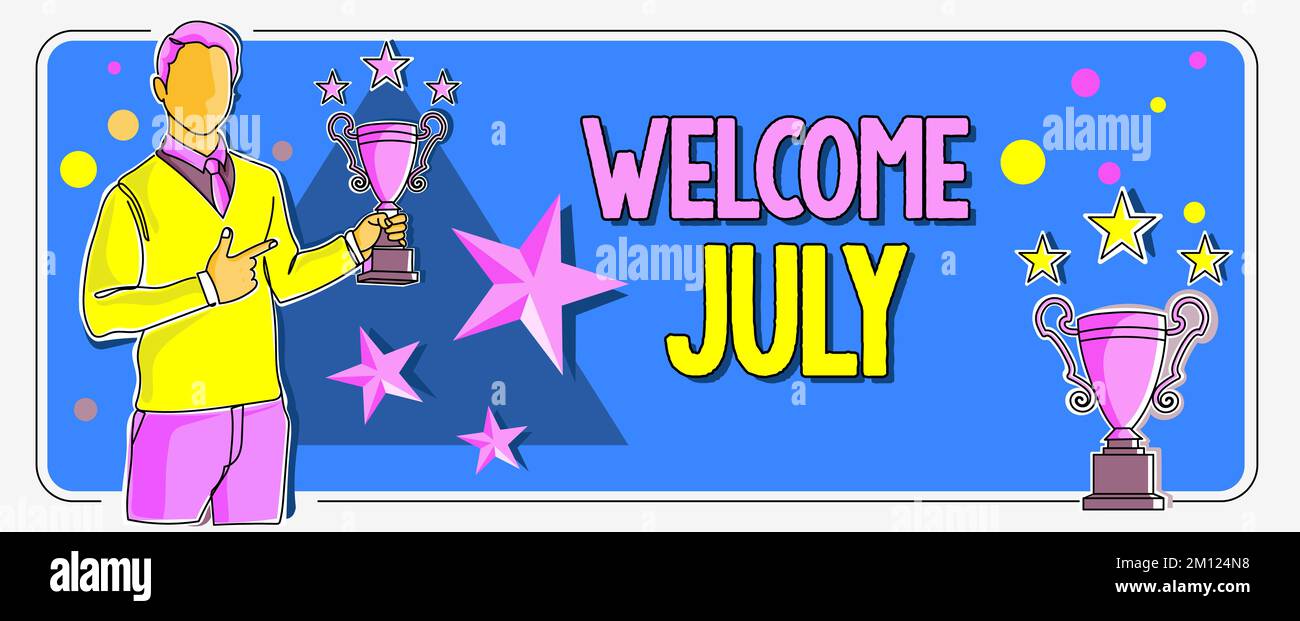 Welcome July Clipart