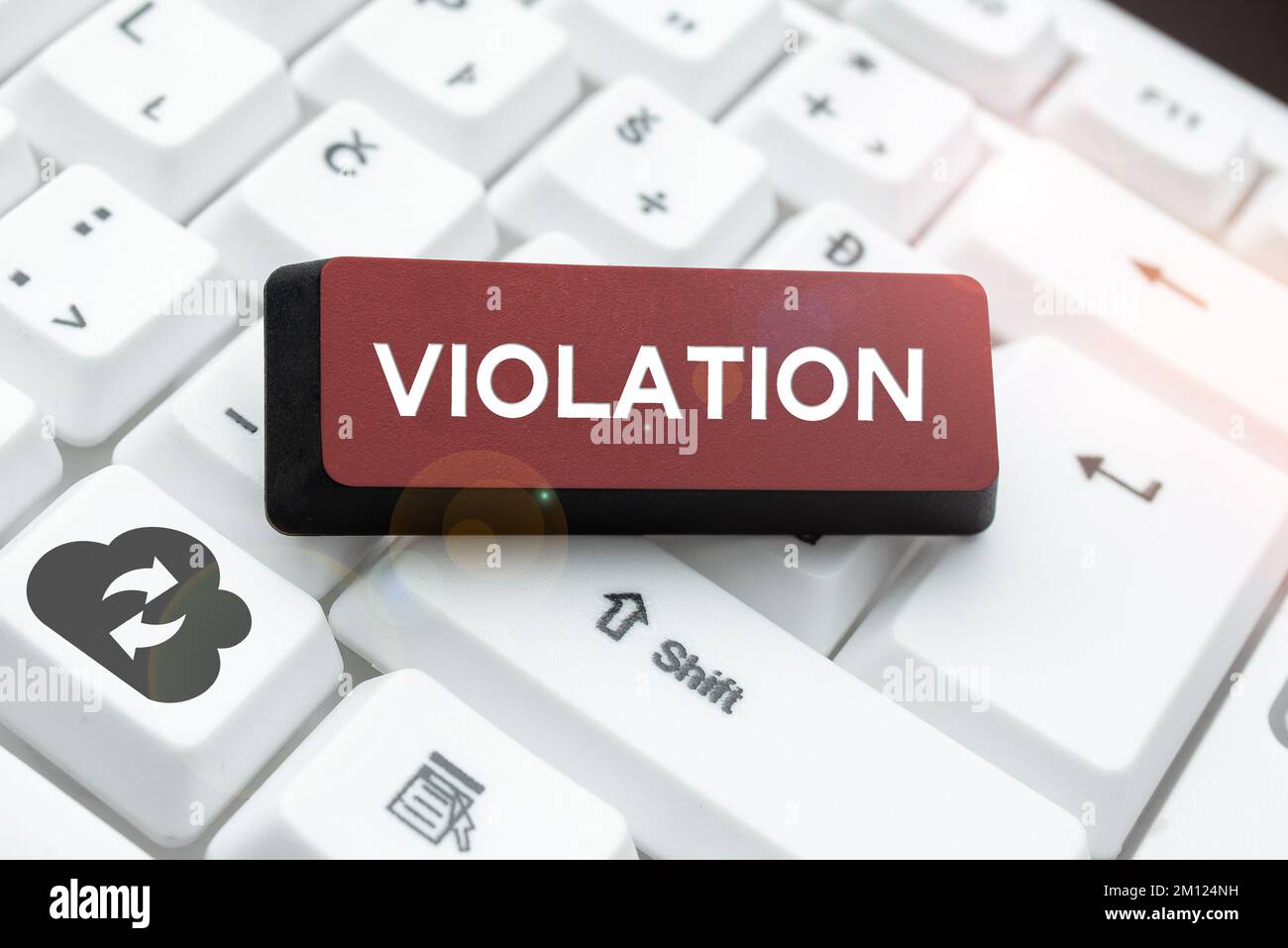 Sign displaying Violation. Internet Concept an infringement of ...