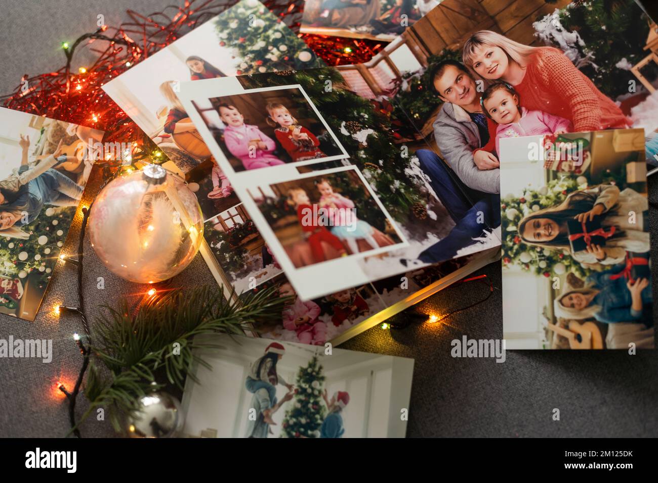 Christmas collage, Christmas photos and decor Stock Photo - Alamy