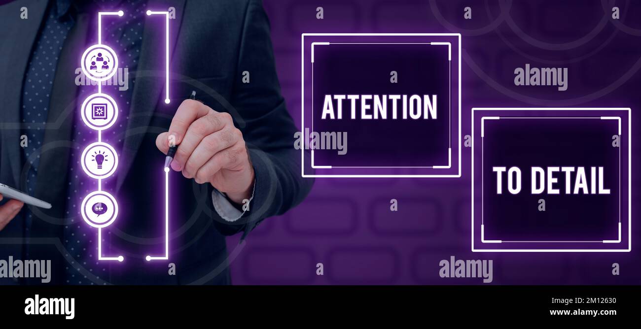Conceptual display Attention to Detail. Internet Concept Achieve ...