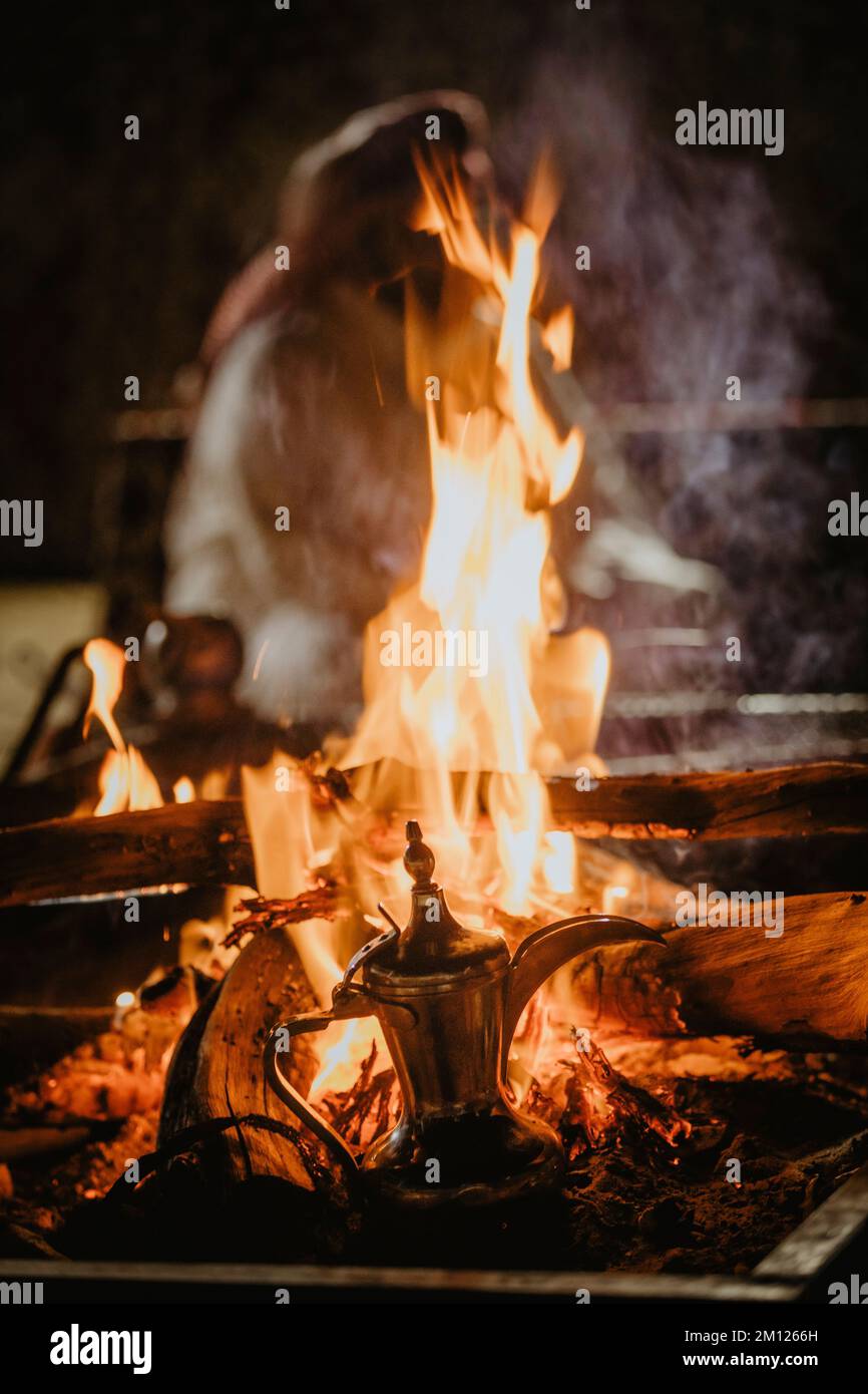 Saudi Arabia, Najran province, Najran, Bedouin, campfire Stock Photo ...