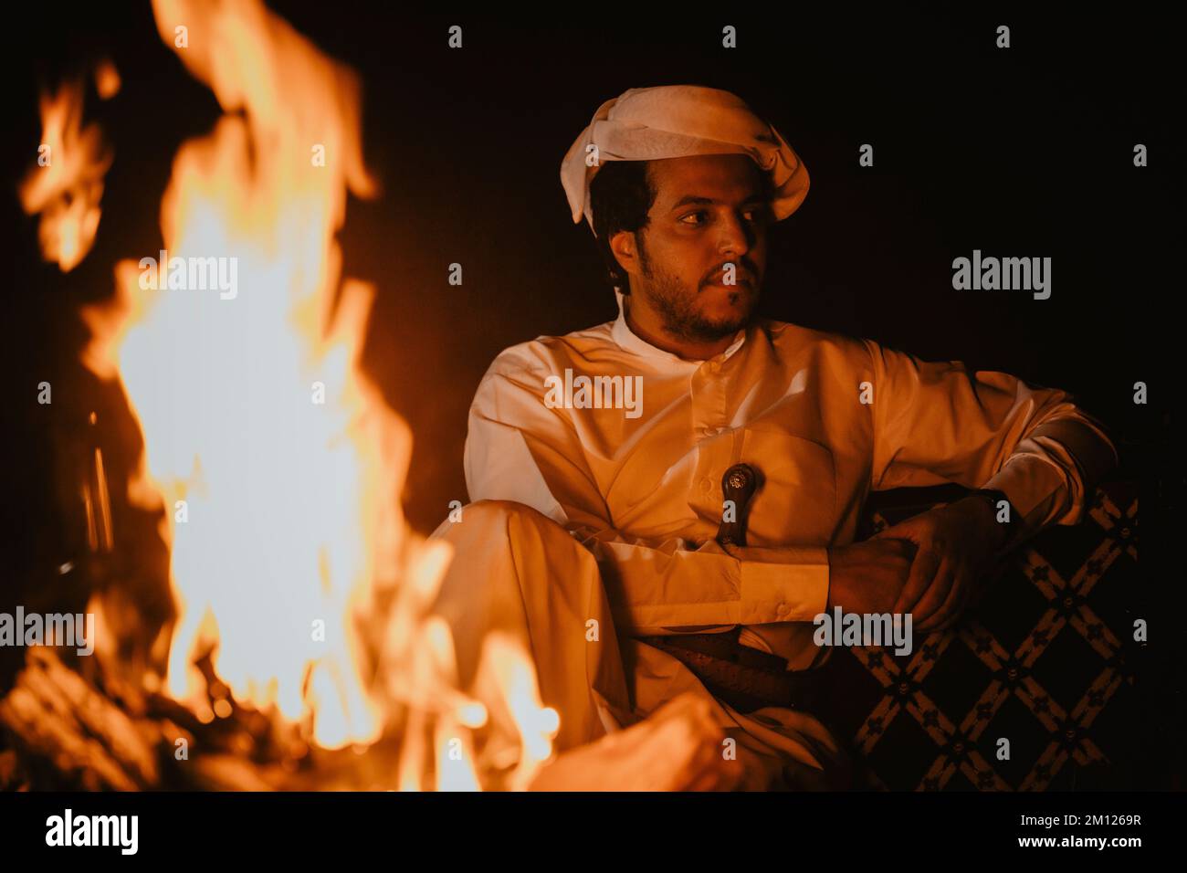 Saudi Arabia, Najran province, Najran, Bedouin, campfire Stock Photo ...