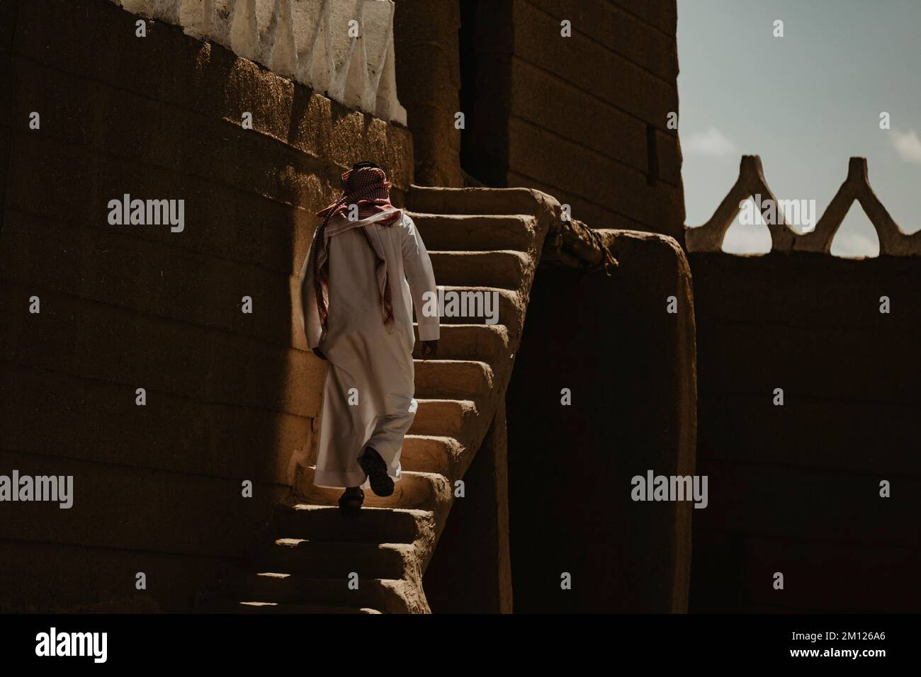 Saudi Arabia, Najran Province, Najran, building, stairs, Arab Stock ...