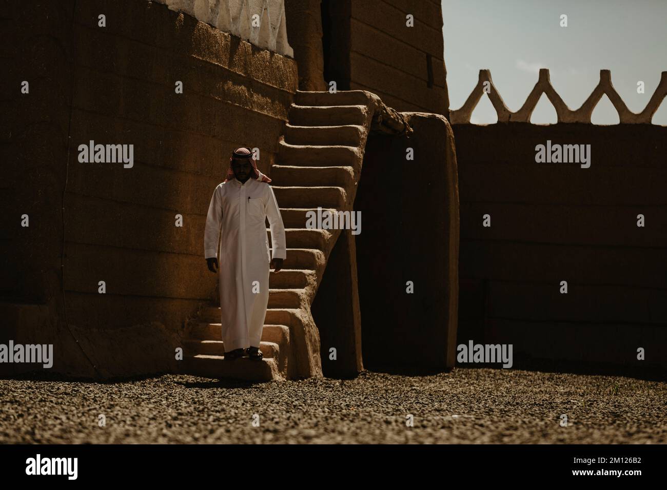 Saudi Arabia, Najran Province, Najran, building, stairs, Arab Stock ...