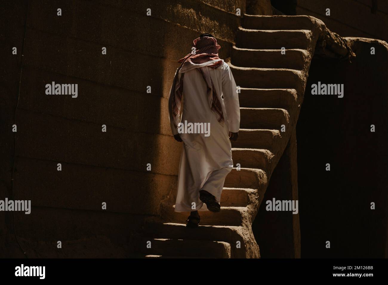 Saudi Arabia, Najran Province, Najran, building, stairs, Arab Stock ...
