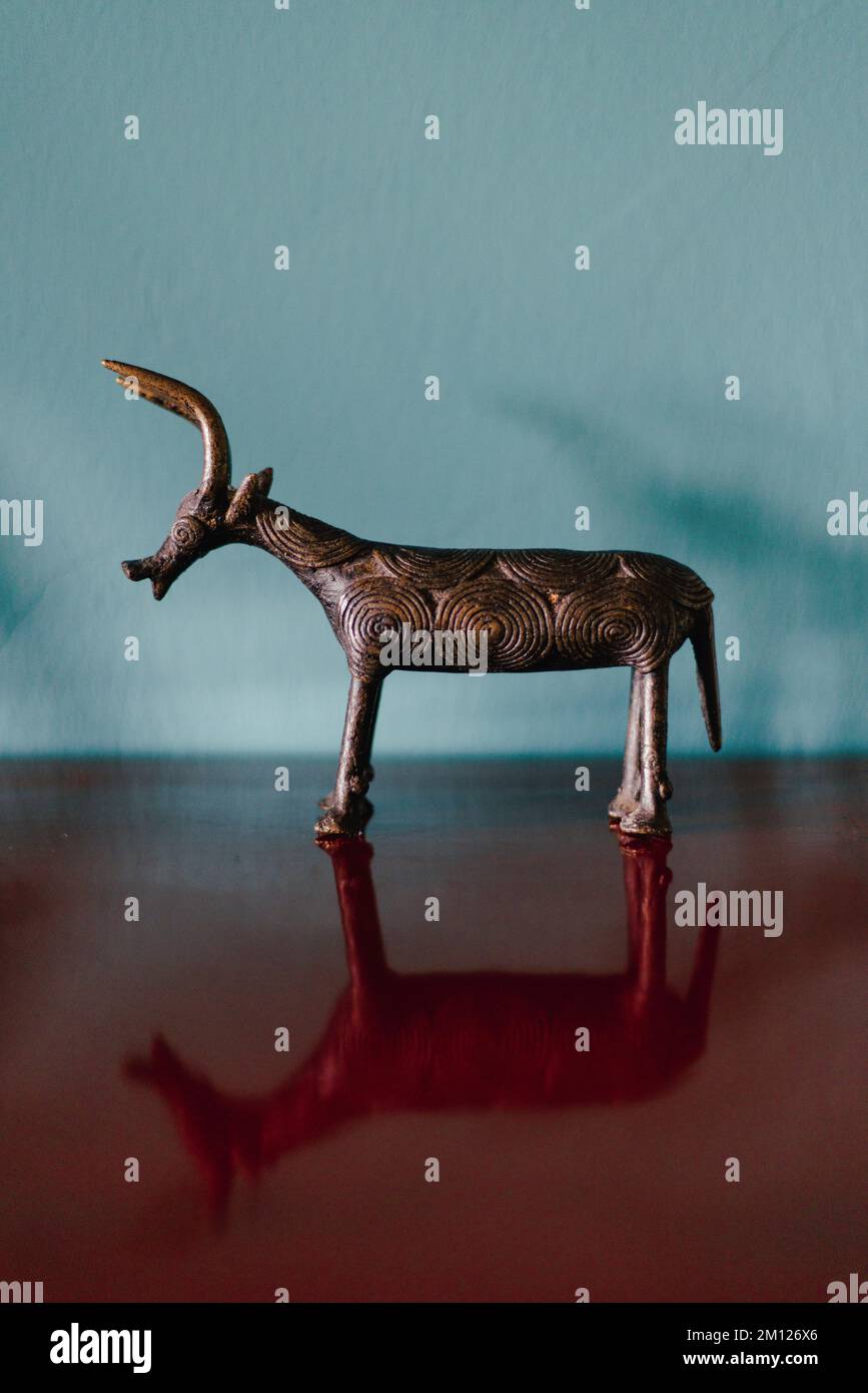 Metal sculpture in the form of an ox Stock Photo - Alamy