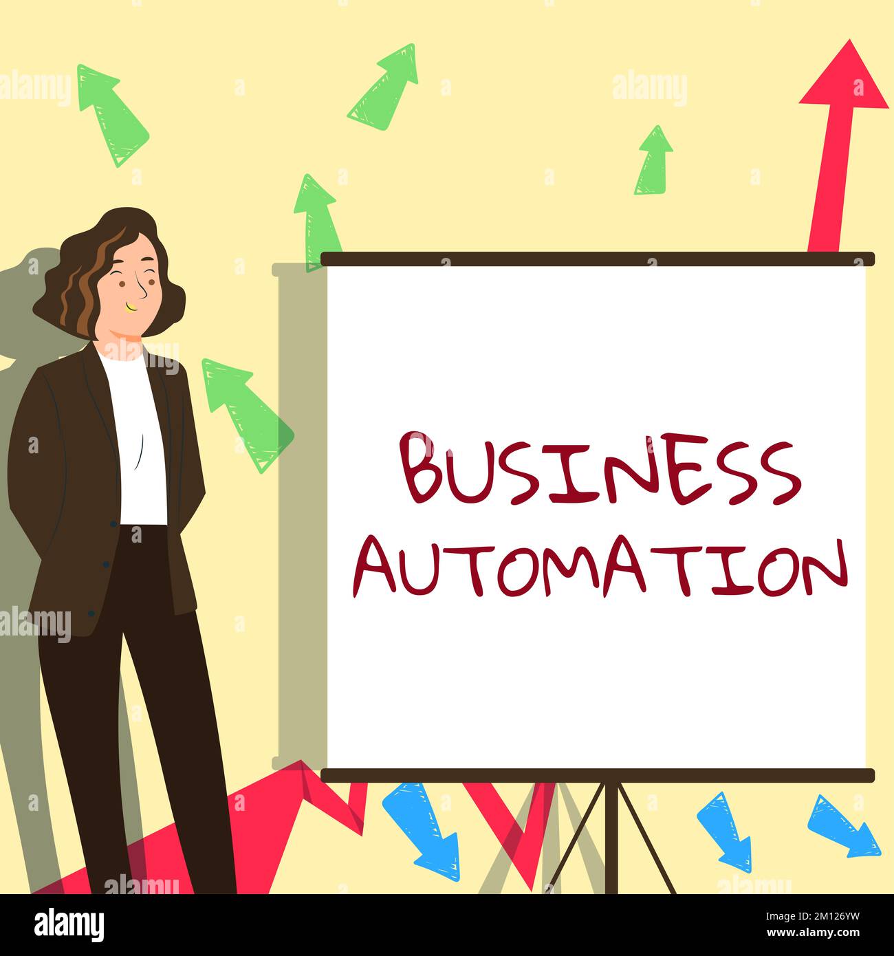 Text caption presenting Business Automation. Business idea for Digital ...