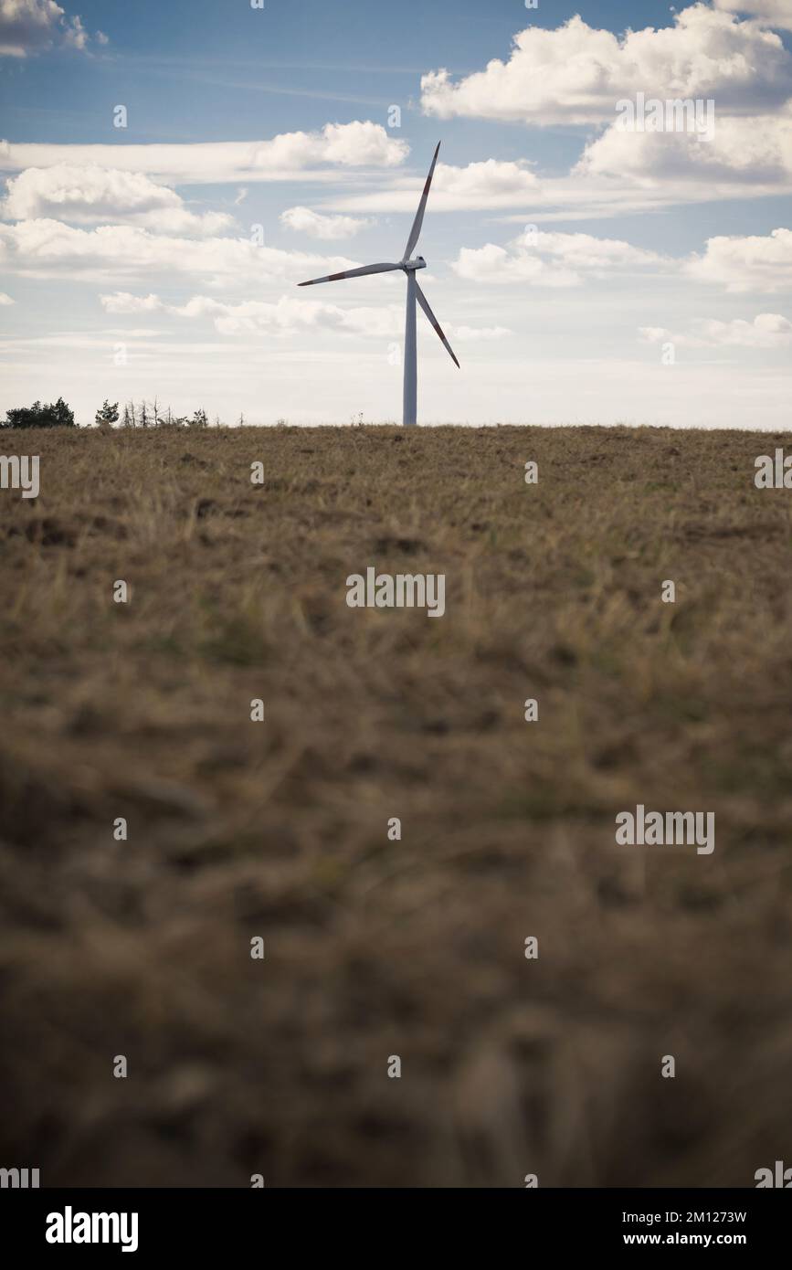 Single wind turbine in a rural field in germany hi-res stock ...