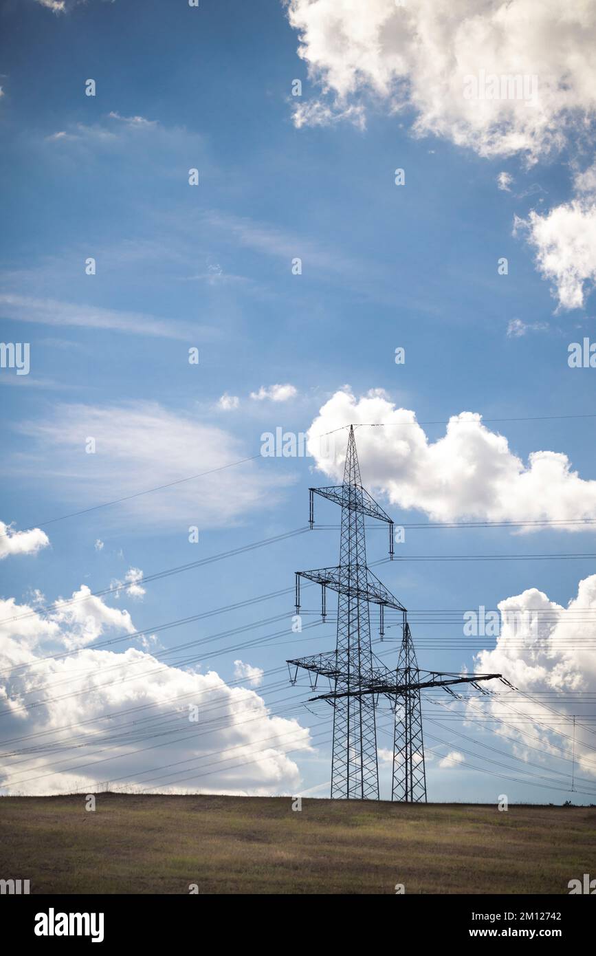 Power supply in rural areas in Germany Stock Photo - Alamy