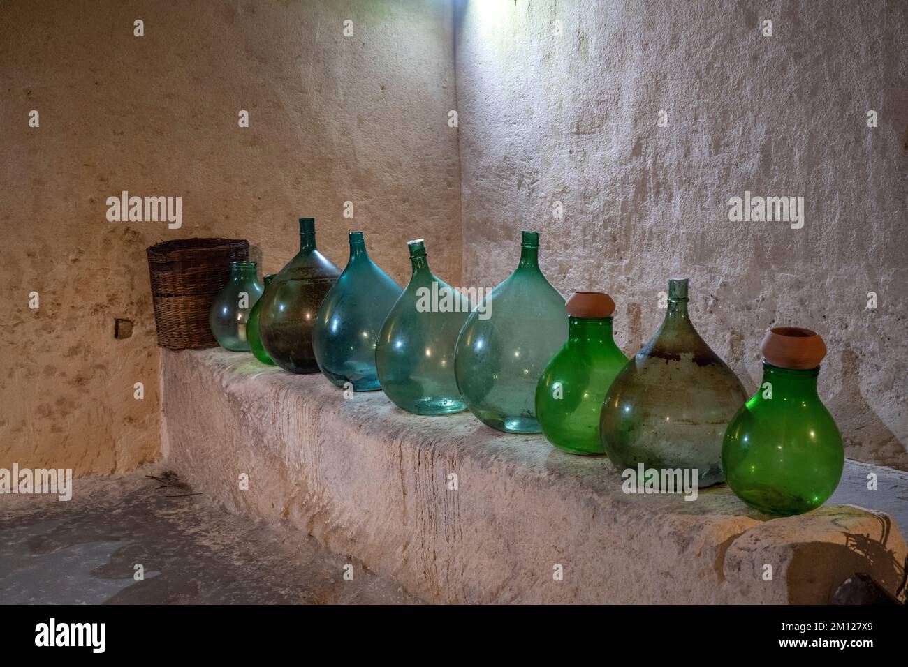 Matera, Matera province, Basilicata, Italy, Europe. Interior of a cave ...
