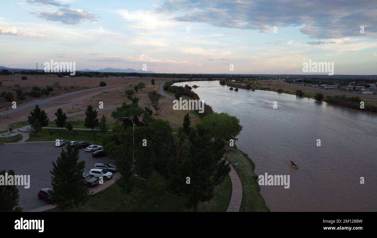 Rio Grande River during the beginning of the summer season Stock Photo ...