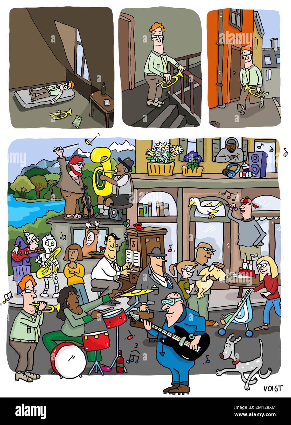 Street party scene Cut Out Stock Images & Pictures - Alamy