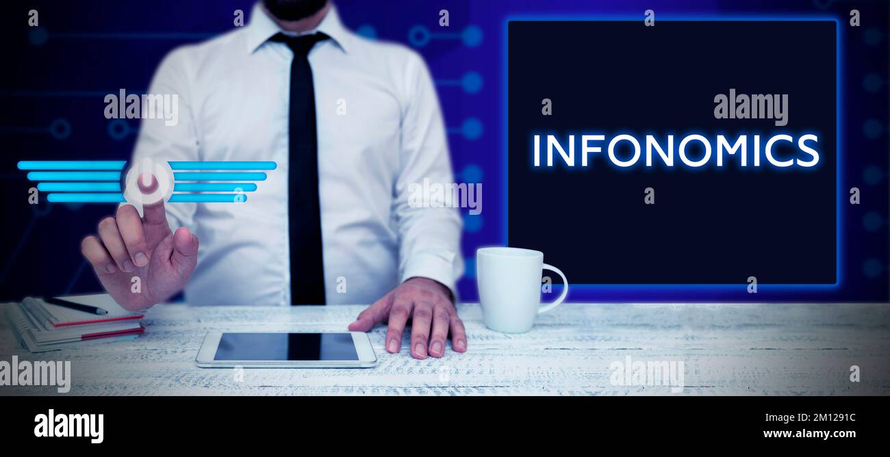Inspiration showing sign Infonomics. Business concept visual image used ...