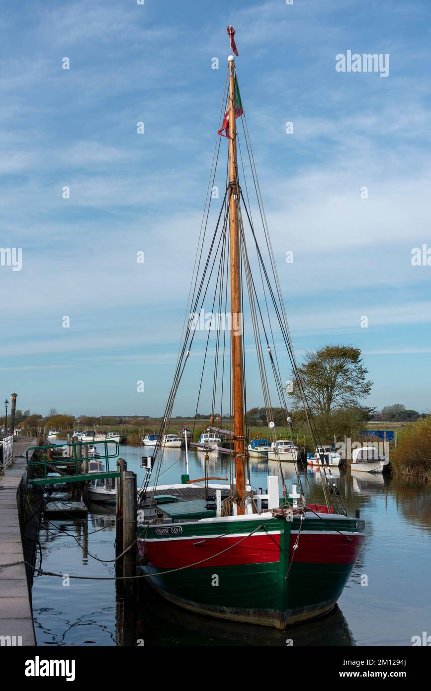 Sailing ship Johanne Dan, historic harbor, Ribbe, Syddanmark, Denmark ...