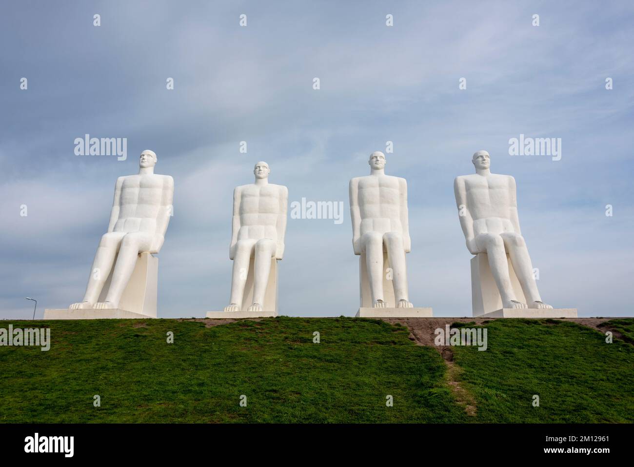 "Mennesket ved Havet", man by the sea, nine meter high sculpture group ...