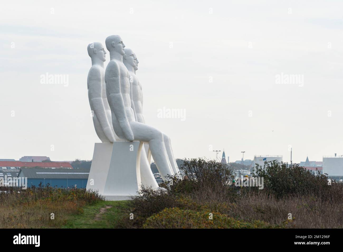 Nine meter high sculpture group by svend wiig hansen hi-res stock ...